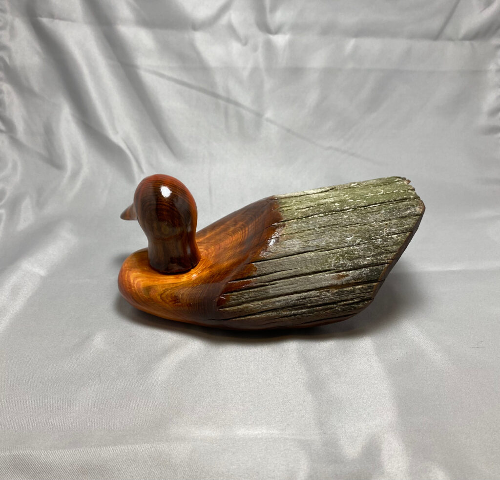 Fence Post Duck – Steve Gurnett Wood Carving